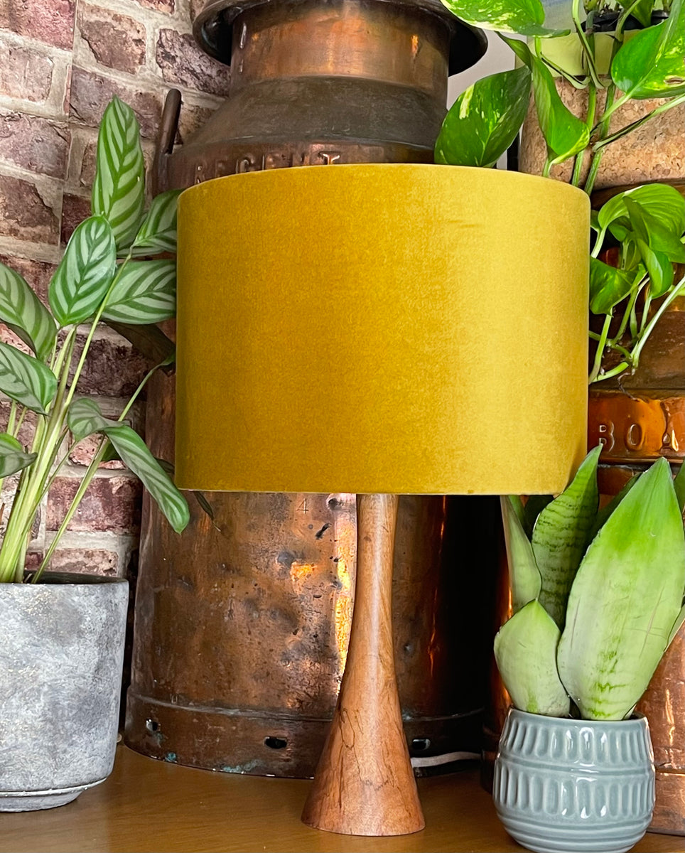 Mustard Velvet Lampshade – Lulu Interiors